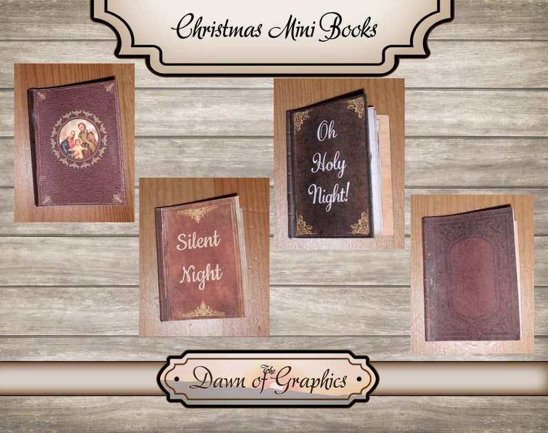 Vintage Christmas Nativity, Mini Book, Silent Night, Songs, Scrapbook ...