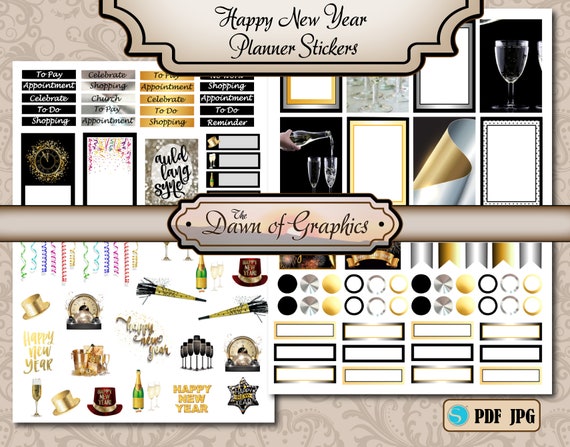 Happy New Year Happy Planner Classic Planner Printable | Etsy