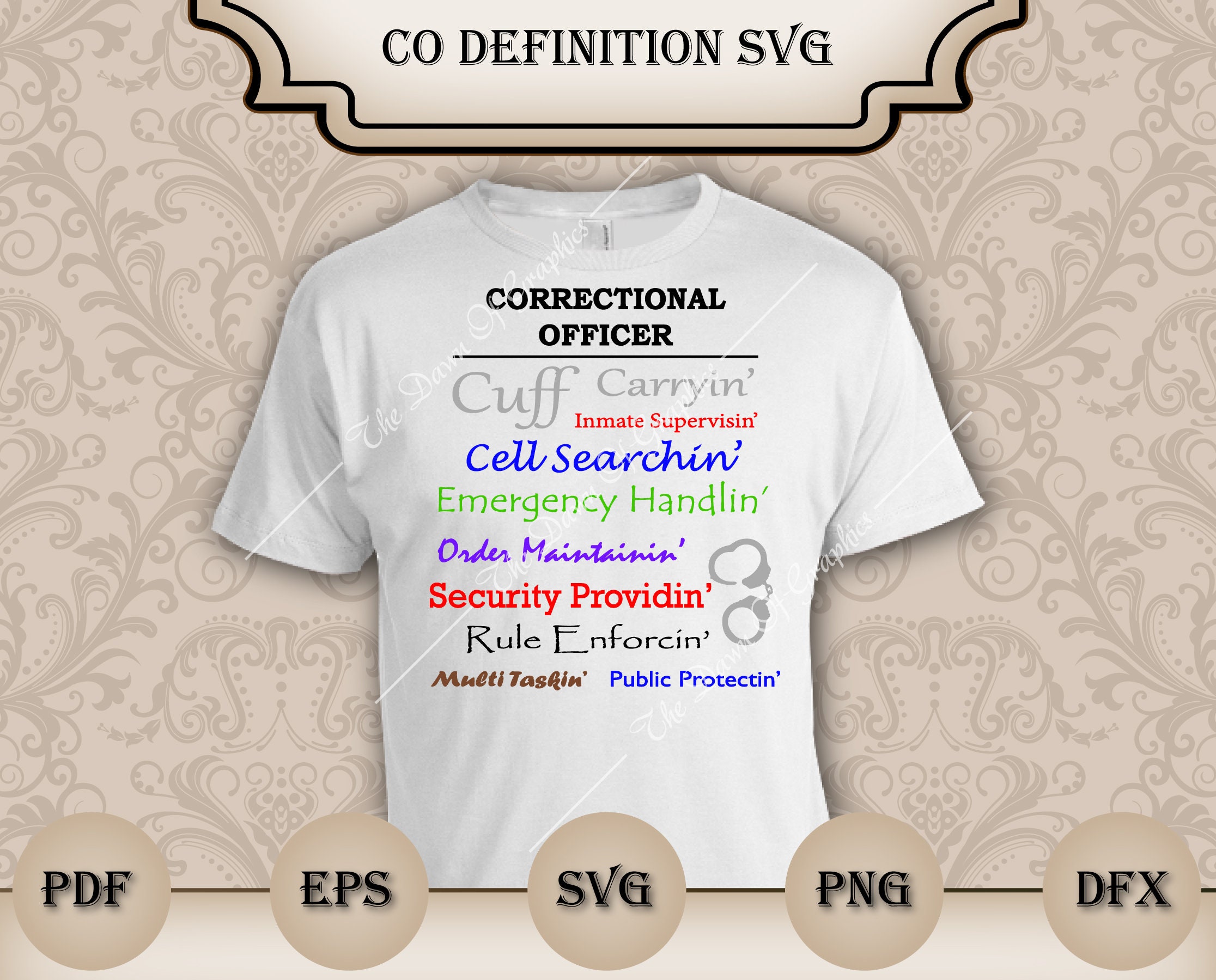 Correction Officer Definition SVG, Corrections Officer, Correctional ...