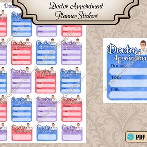 Printable Digital Doctor Appointment Planner Stickers for Bullet ...