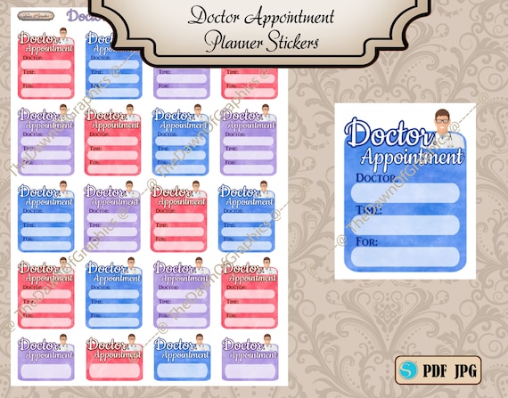 Printable Digital Doctor Appointment Planner Stickers for - Etsy