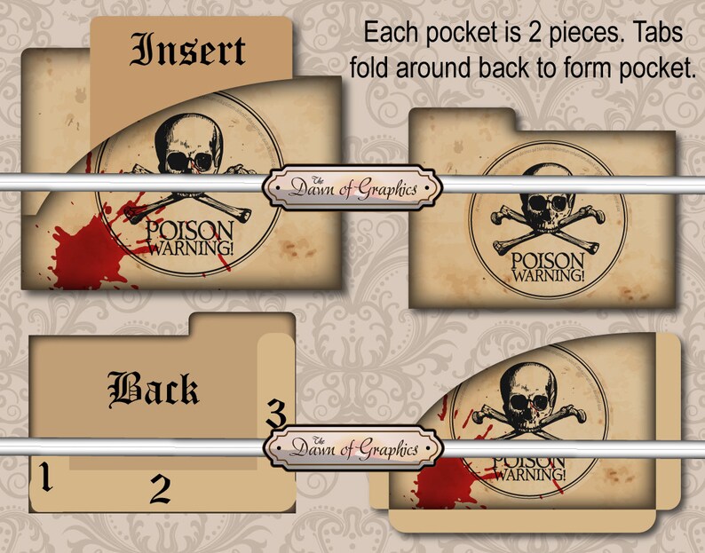 Spooky Halloween Pocket Envelopes for Junk Journals Planners Travelers ...