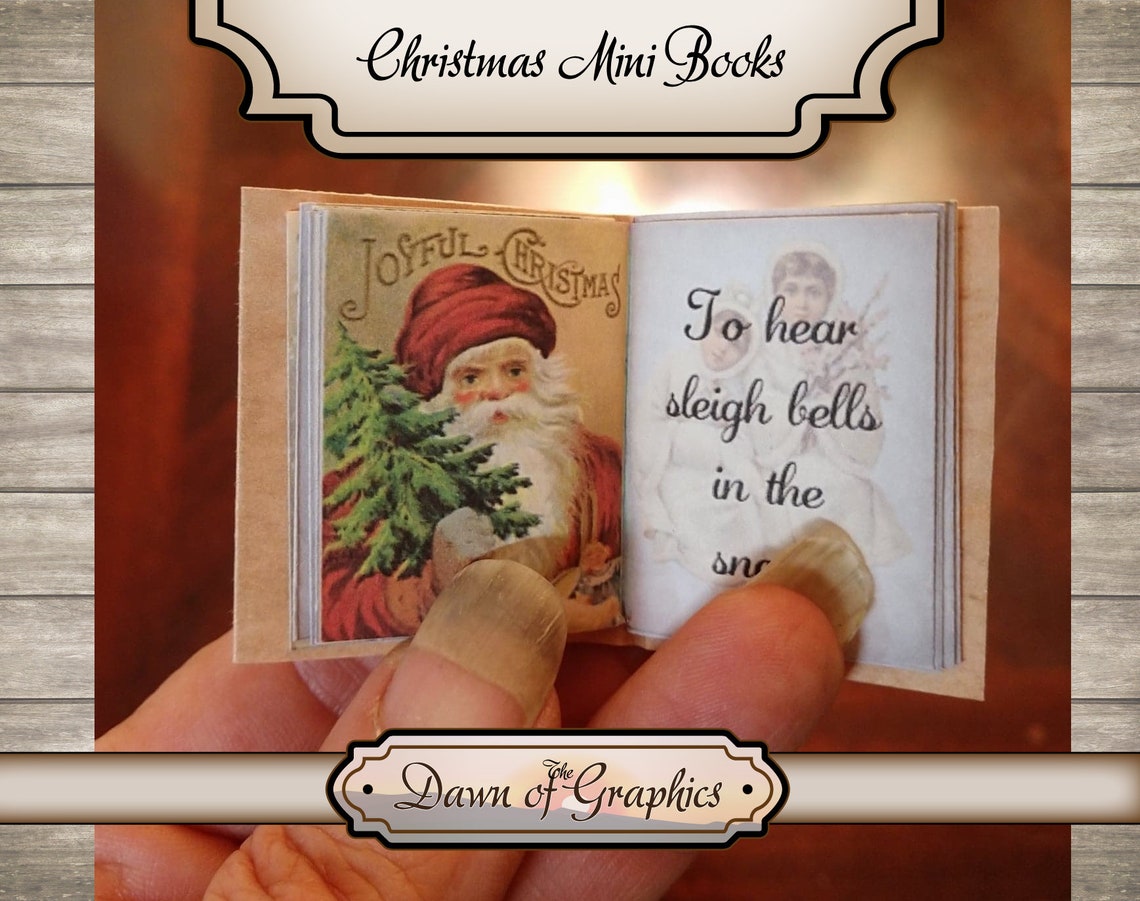 Vintage Christmas Mini Book White Christmas Songs - Etsy