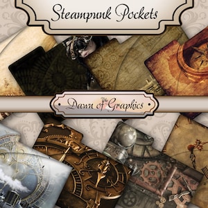 Printable Steampunk Pocket Envelopes for Junk Journals Planners ...