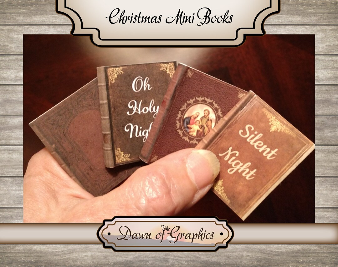 Vintage Christmas Nativity, Mini Book, Silent Night, Songs, Scrapbook ...