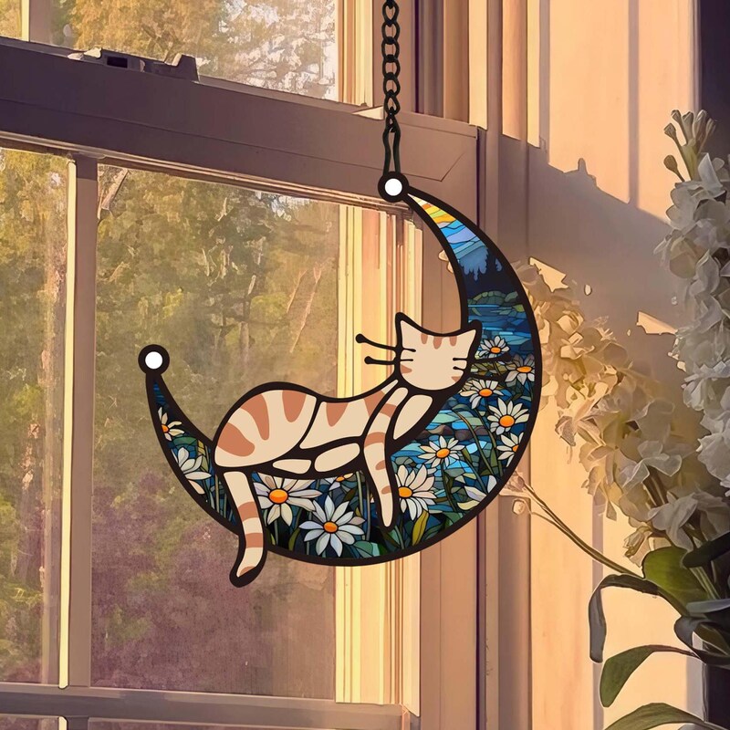 Cat Suncatcher - Etsy