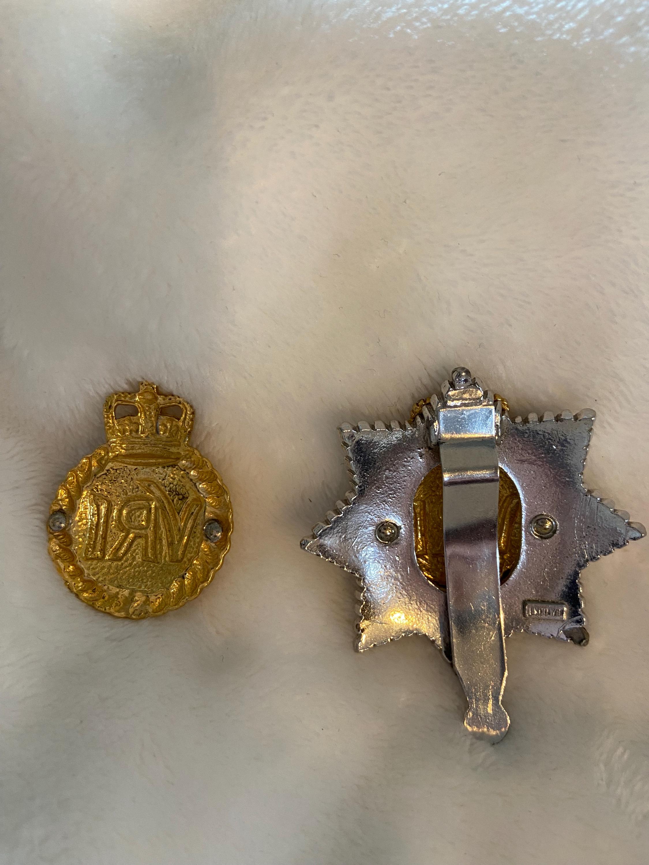 Royal Canadian Regiment RCR Cap Badges Military Canada Bi-metal WWII - Etsy