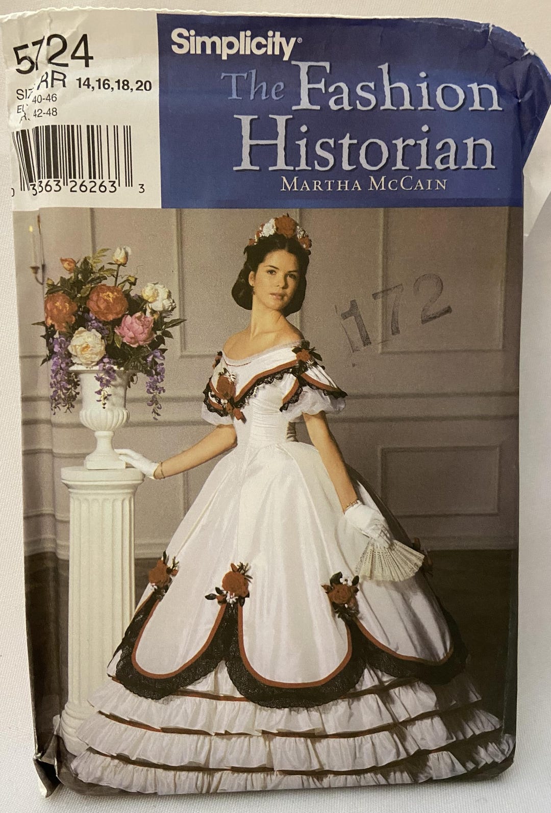 Simplicity Fashion History Martha Mccain 5724 Civil War Ball Dress ...