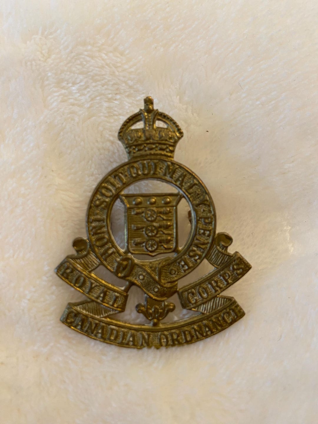 Vintage Authentic WW2 Royal Canadian Ordinance Corps King's Crwon Cap ...