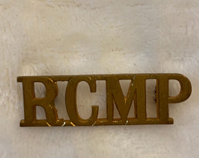 RCMP Royal Canadian Mounted Police Brass Shoulder Title - Etsy