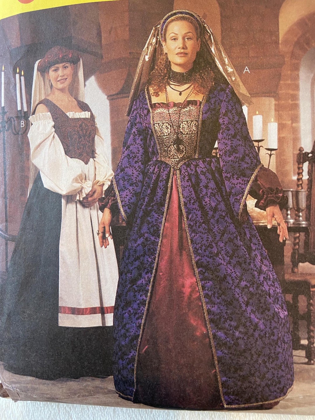 Mccalls 2243 Renaissance Costume Maid Noblewoman Uncut FF Pattern Size ...