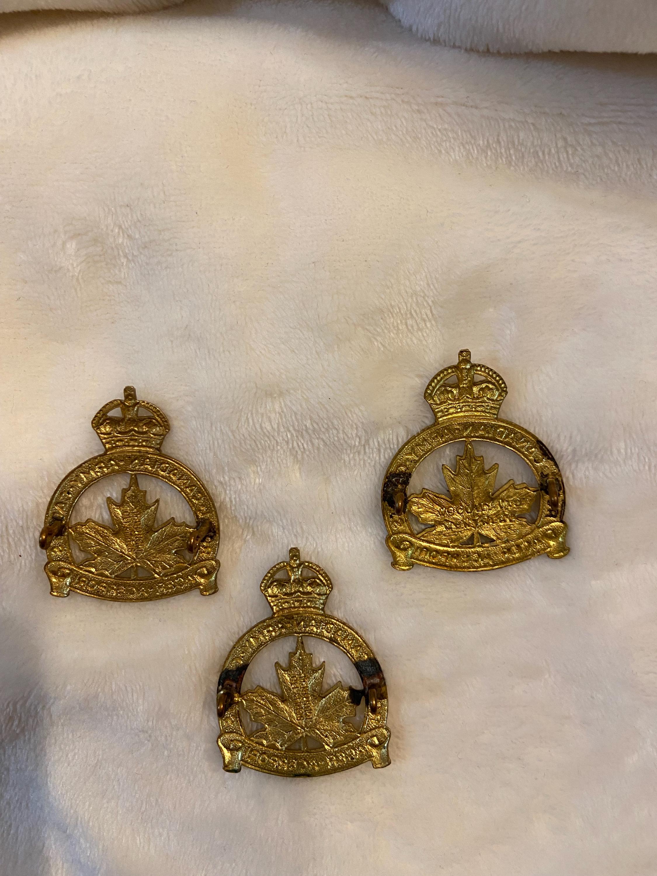 WW2 Era RCAC Royal Canadian Army Cadets Cap Badge WWII With King's ...