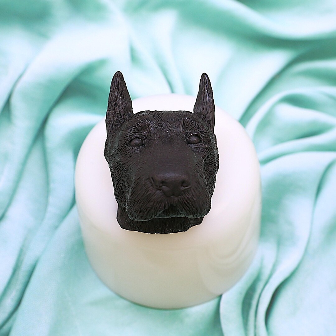 Silicone Dog Head Mold for Polymer Clay, Resin & Concrete - 3D Animal ...