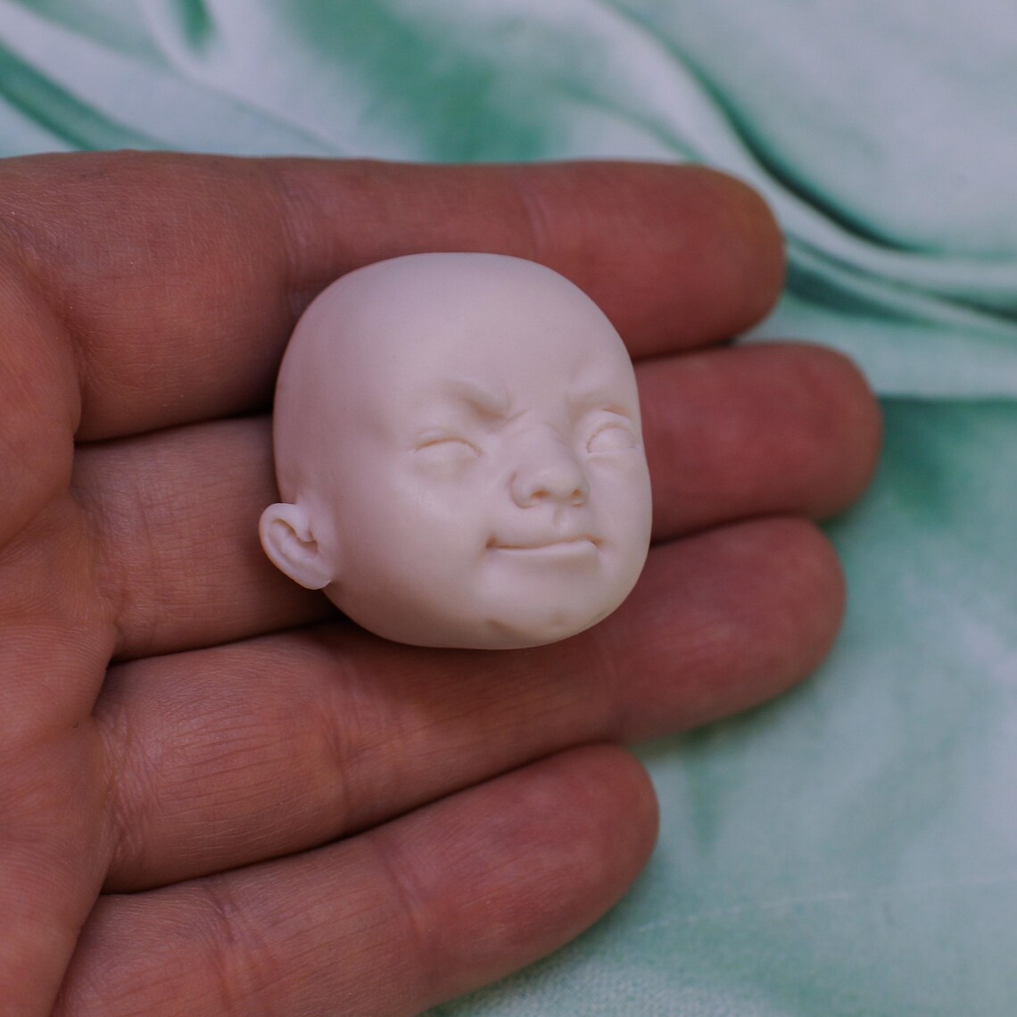 Doll Face Silicone Mold – Polymer Clay Mold, Unpainted Expressive Doll ...