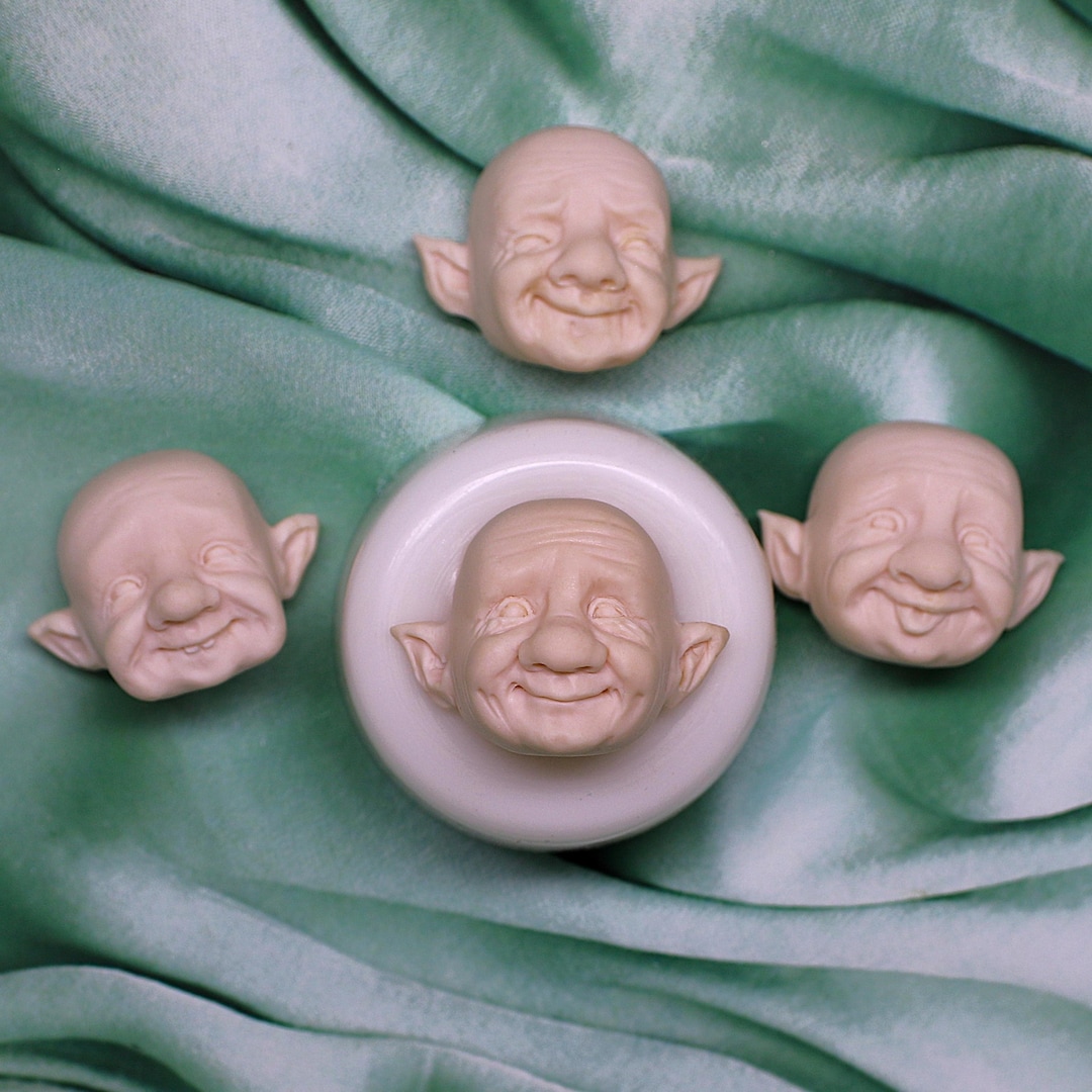 A Set of 4 High-quality Fantasy Dwarfs Silicone Face Molds - Etsy