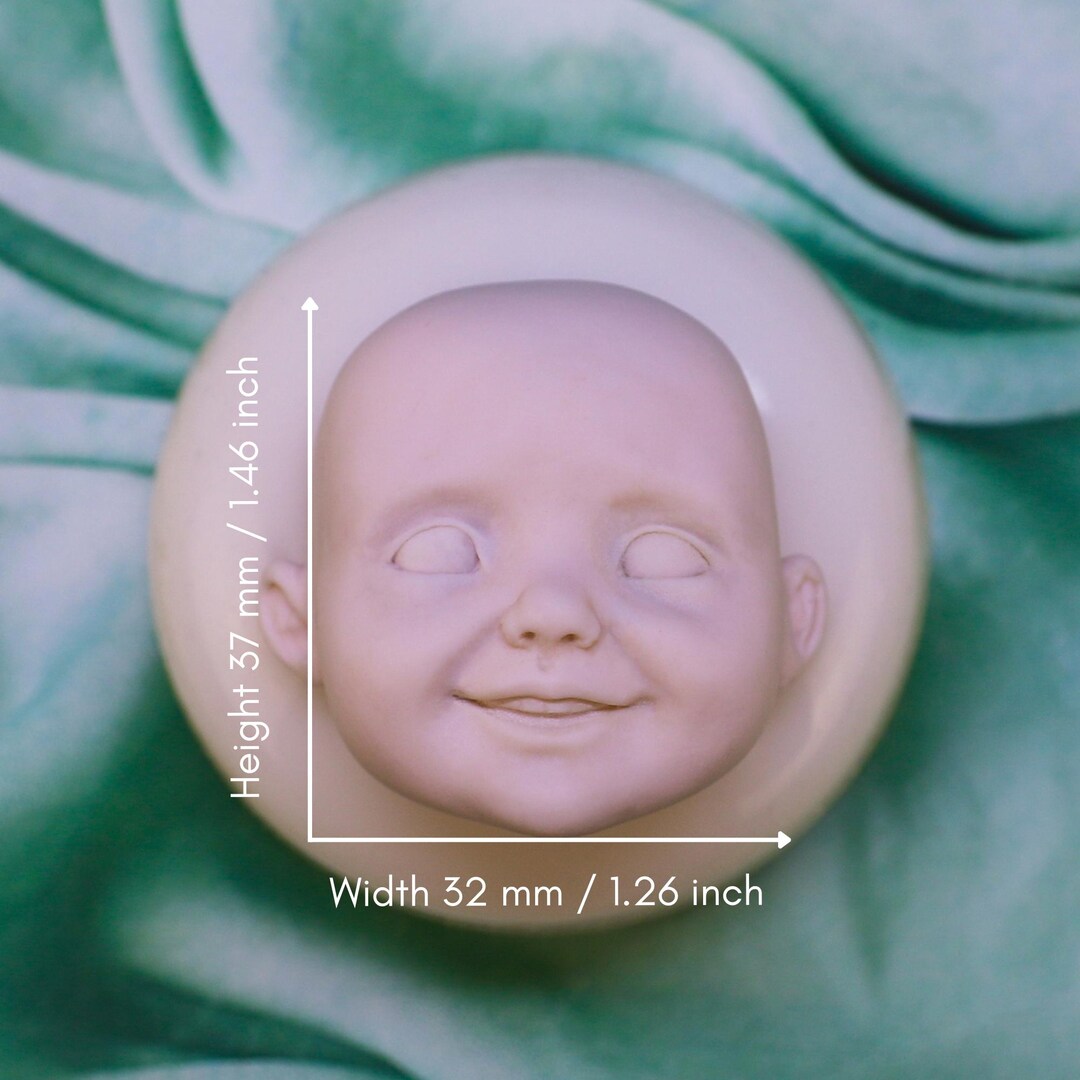 Smiley Face Mold, Handmade Baby Face Molds, 3D Doll Making & Artistic ...