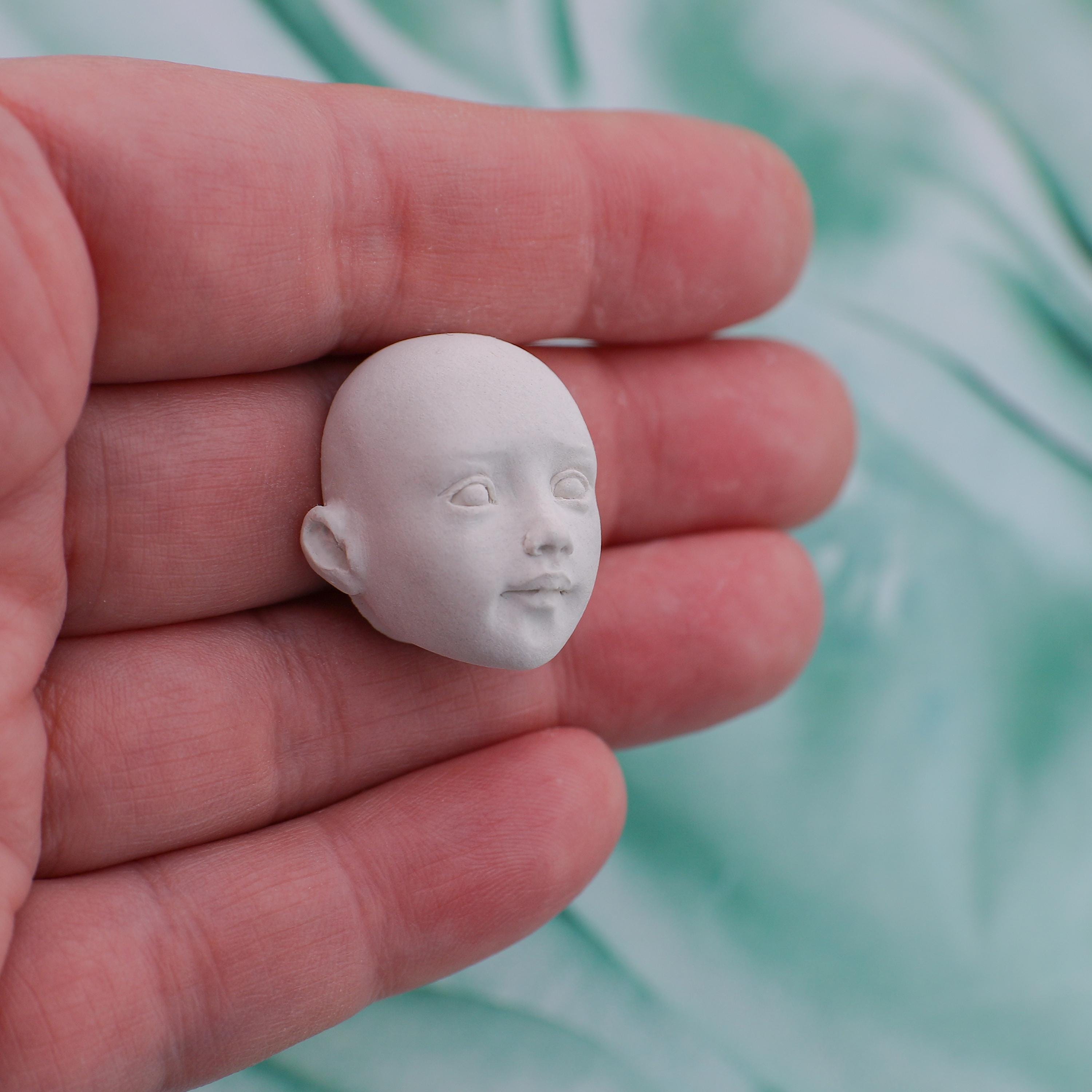 Ready Made Set of Tiny Stylized Doll Face, Emotional Handmade Miniature ...