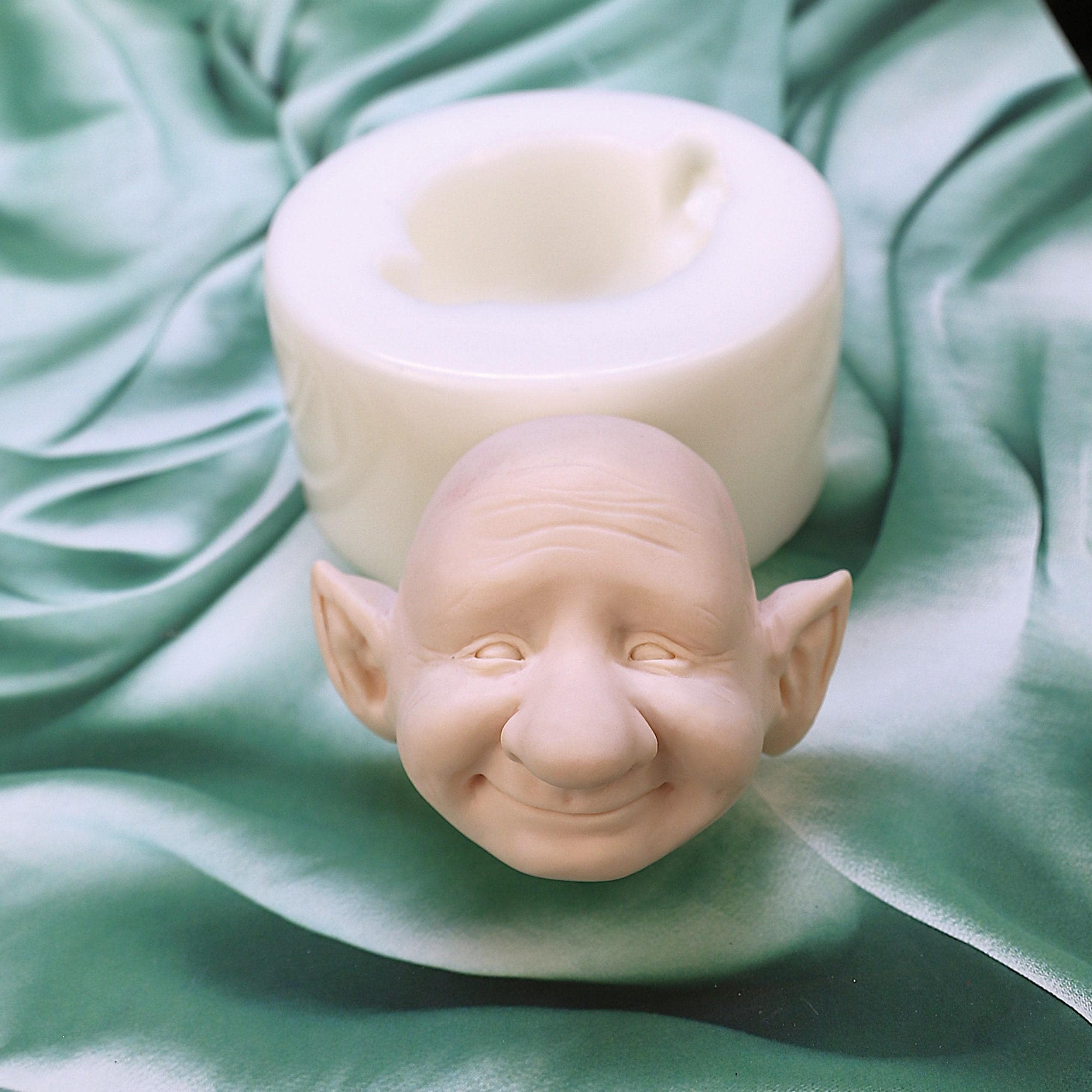 Fantasy Dwarf Face Mold, Silicone Face Molds, Fairy Gnome Face Mold ...