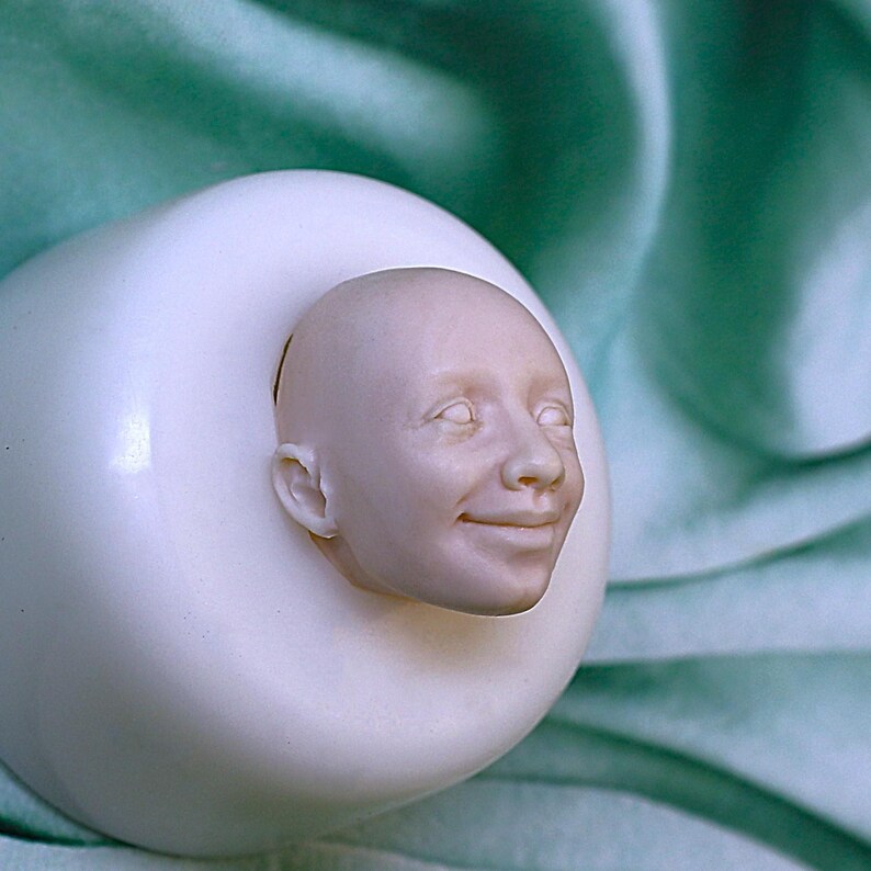 Artistic Faces Mold, 3D Human Head Mold for Polymer Clay Mold, Mini ...