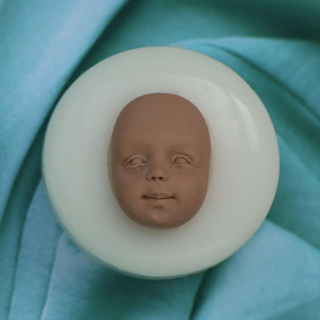 Serious Baby Face Silicone Mold, Professional Sculpted Face Mould, High ...