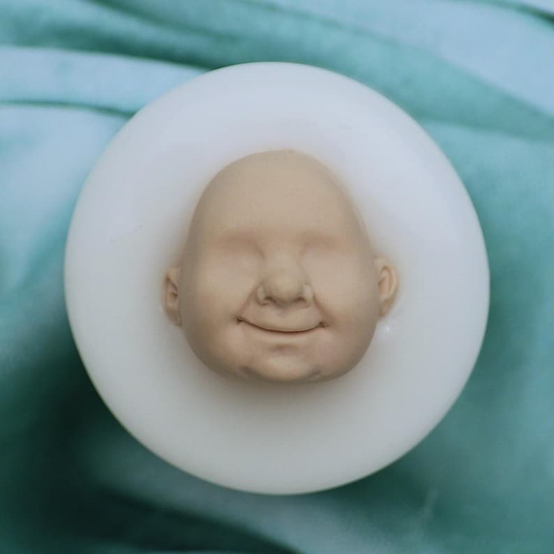 Old Woman Face Silicone Mold, Realistic Aged Female Head Mold for Doll ...
