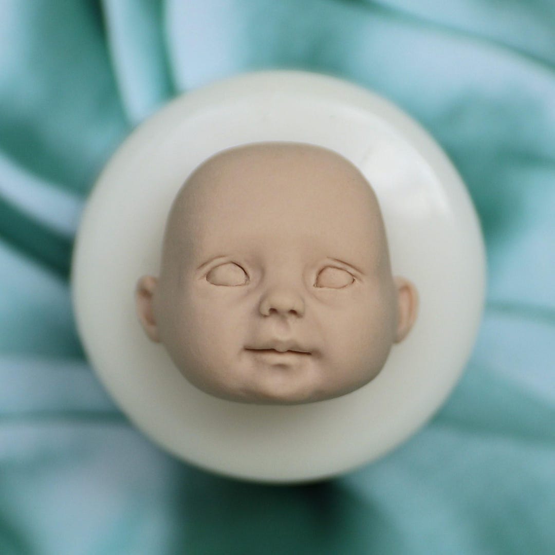 Silicone Face Molds, Handmade Baby Face Mold, Moulds for Polymer Clay ...