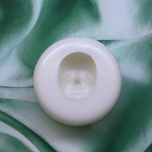 Smiling Female Face Silicone Mold for Miniature Clay Dolls, 3D Artistic ...