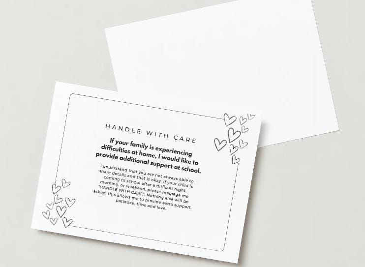 Handle With Care Template Printable Teacher Resources - Etsy