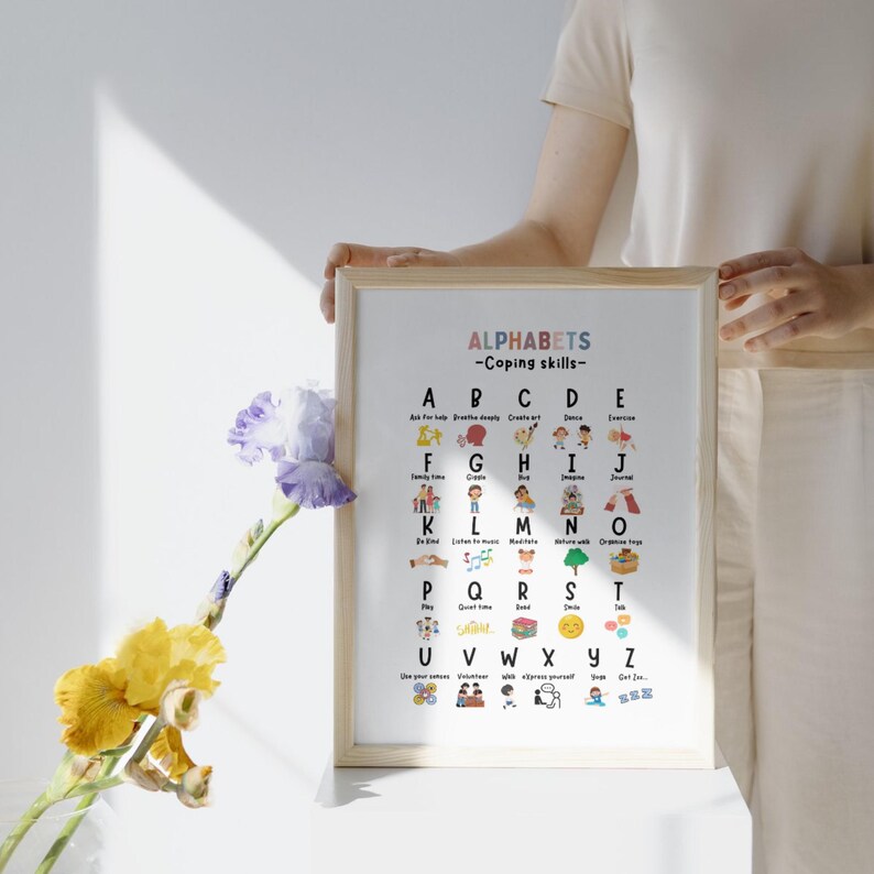 Coping Skills Alphabet Poster – Printable – Emotional Regulation ...