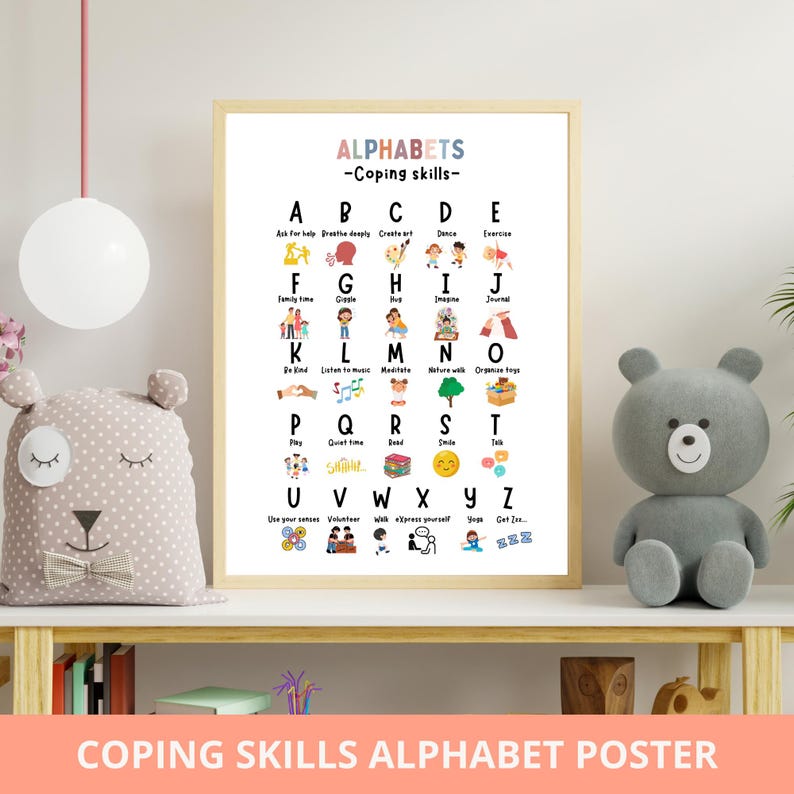 Coping Skills Alphabet Poster – Printable – Emotional Regulation ...