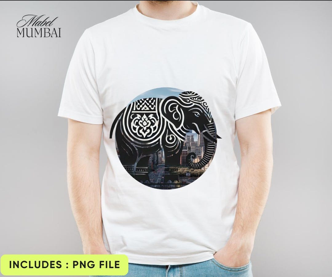 Elephant PNG / Digital Download Elephant Art / Groovy Design - Etsy