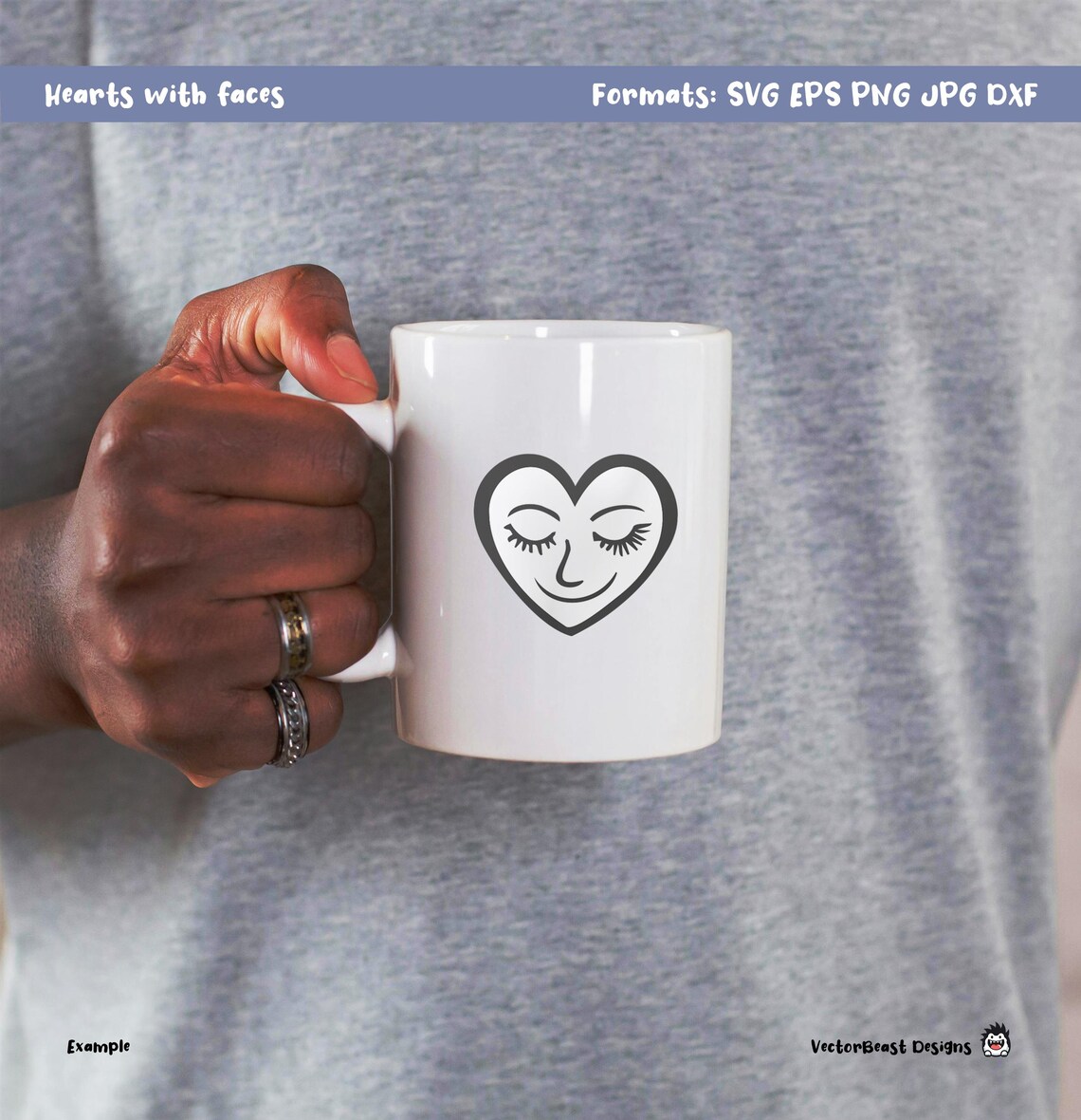 Hearts BUNDLE - 30 Hearts With Faces - Vector Files - Png Dxf Eps Svg ...