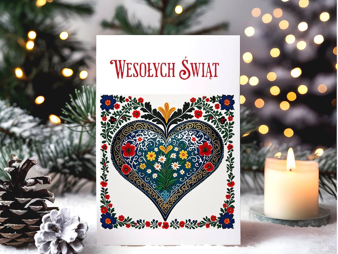 5 Polish Christmas Card,, Wesołych Świąt, Polska Kartka świąteczna ...
