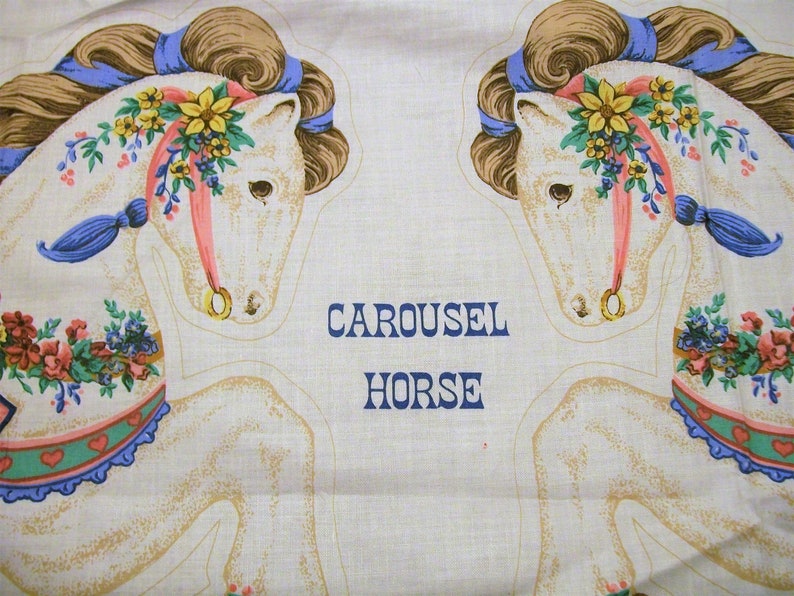 Carousel Horse Fabric Panel Cut Sew and Stuff Carousel - Etsy