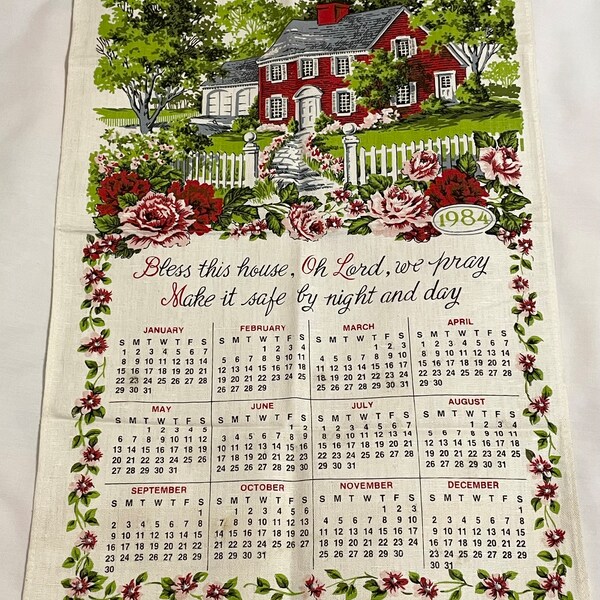 1984 Calendar - Etsy