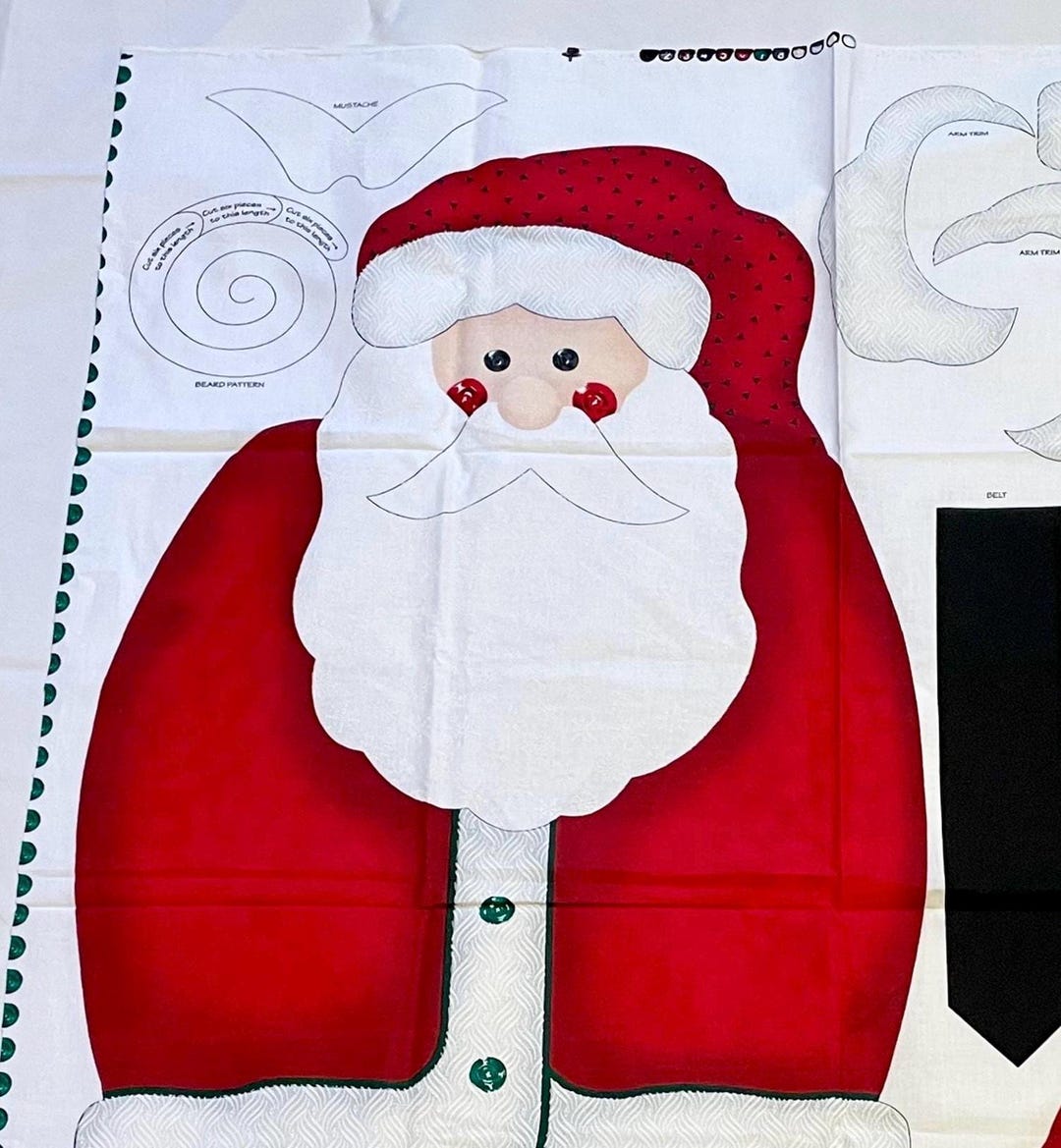 Christmas Door Panel, Fabric Santa Door Panel, Daisy Kingdom Make a ...