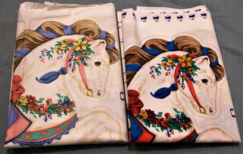 Carousel Horse Fabric Panel Cut Sew and Stuff Carousel - Etsy