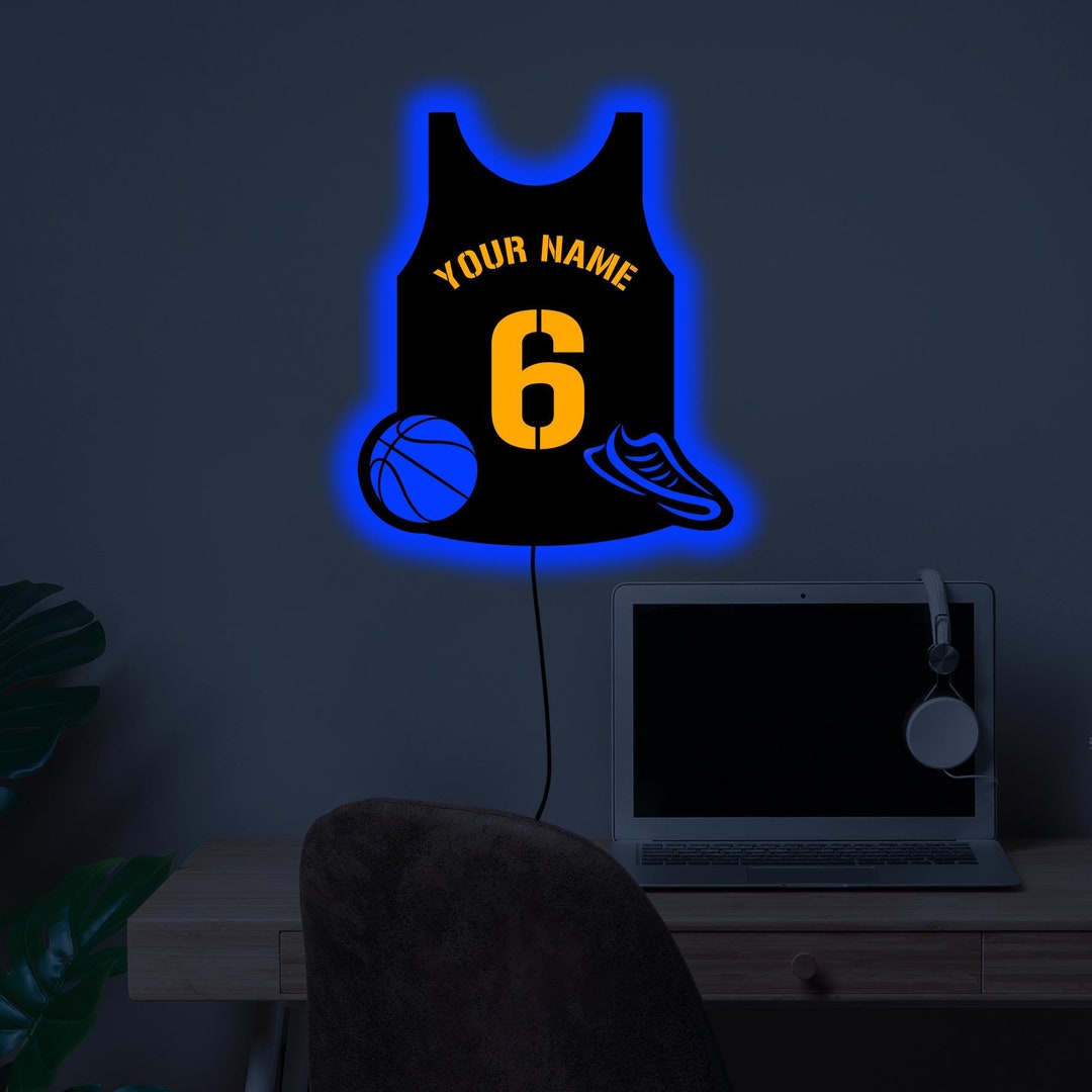 Custom Basketball Led Wall Art, Neon Sign, Basketball Kit Led Sign ...