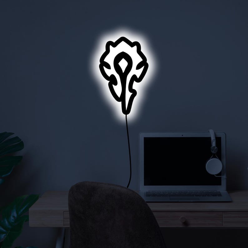 Warcraft Led Sign Wall Art, World of Warcraft Neon Sign Game Room Decor ...