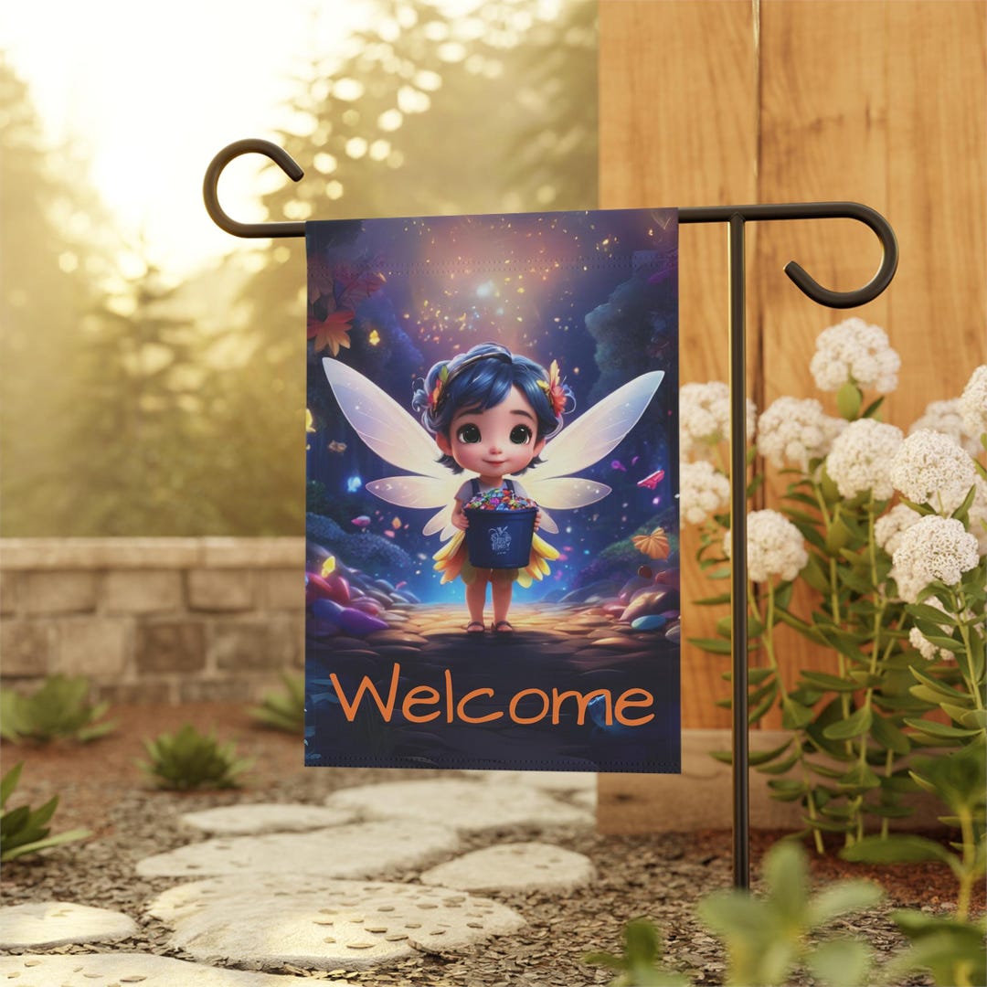 Fairy Welcome Sign, Banner, House Banner, Outdoor Decor, Fall Decor ...