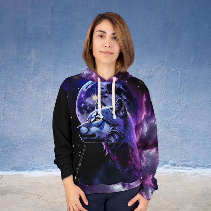 Galaxy Wolf Hoodies - Etsy