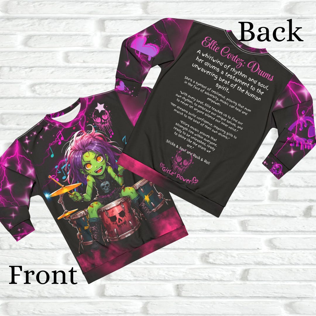 Drummer for the Band the Zombees Ellie Cortez Sweatshirt Find Your ...
