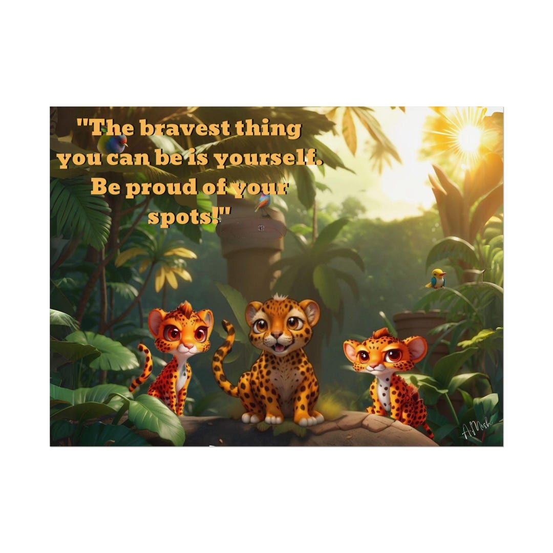 Be Proud of Your Spots Poster Inspirational Quote Kids Room Decor Self ...