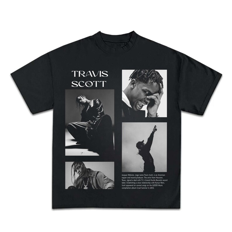 Travis Scott Graphic T-shirt Design PNG Poster PNG Printable Bootleg ...