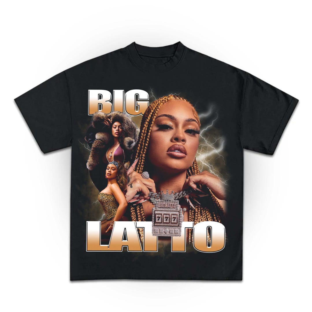 Big Latto PNG Graphic T-shirt Design PNG Printable Bootleg Tee Shirt ...