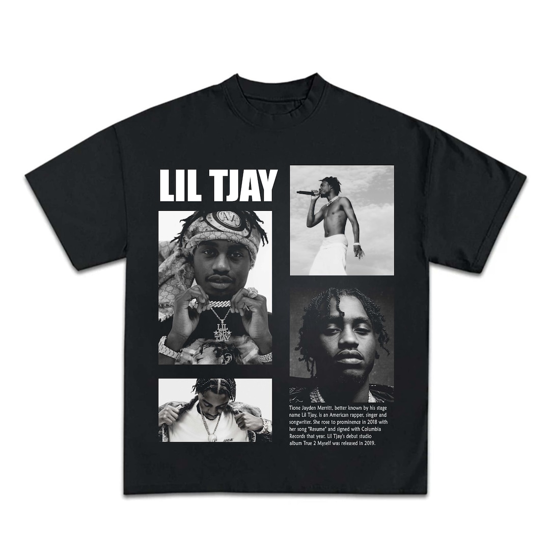 Lil Tjay Graphic T-shirt Design PNG Poster PNG Printable Bootleg Tee ...