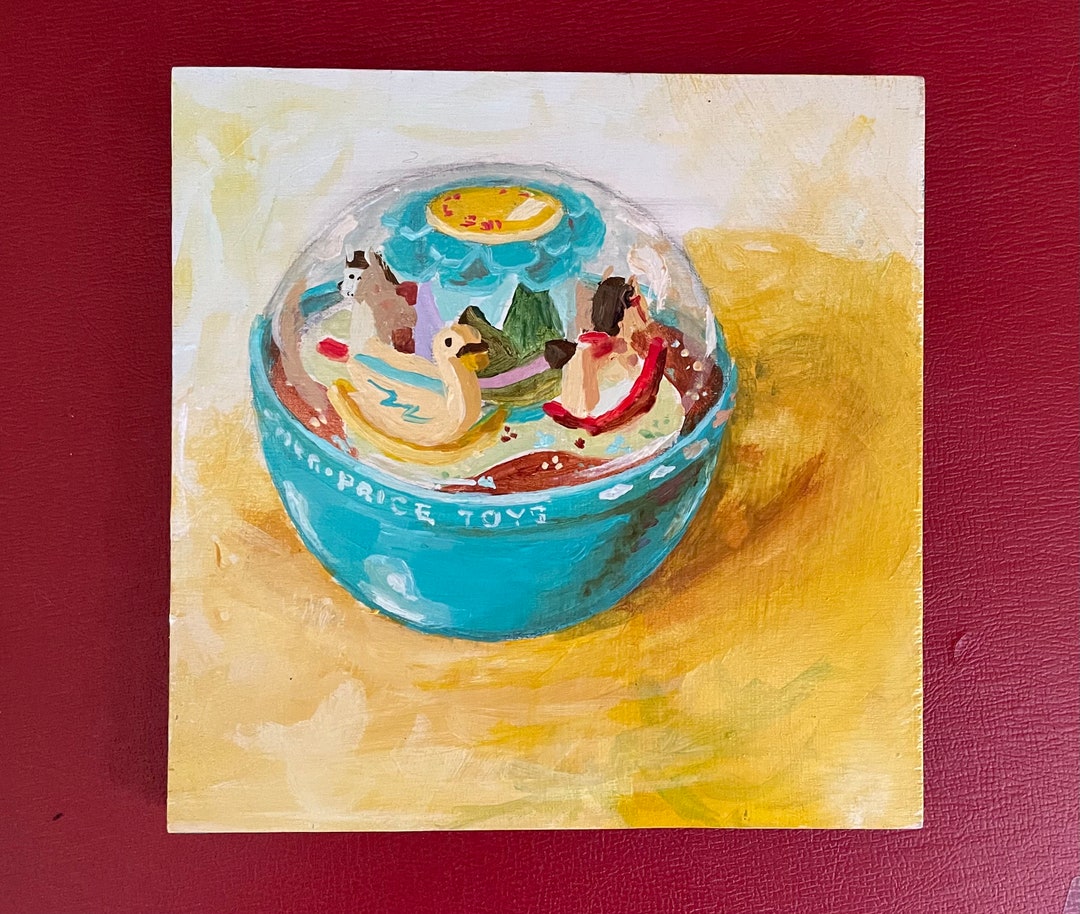 Original Acrylic Painting “roly Poly” - 6 Inch by 6 Inch - Acrylic on ...