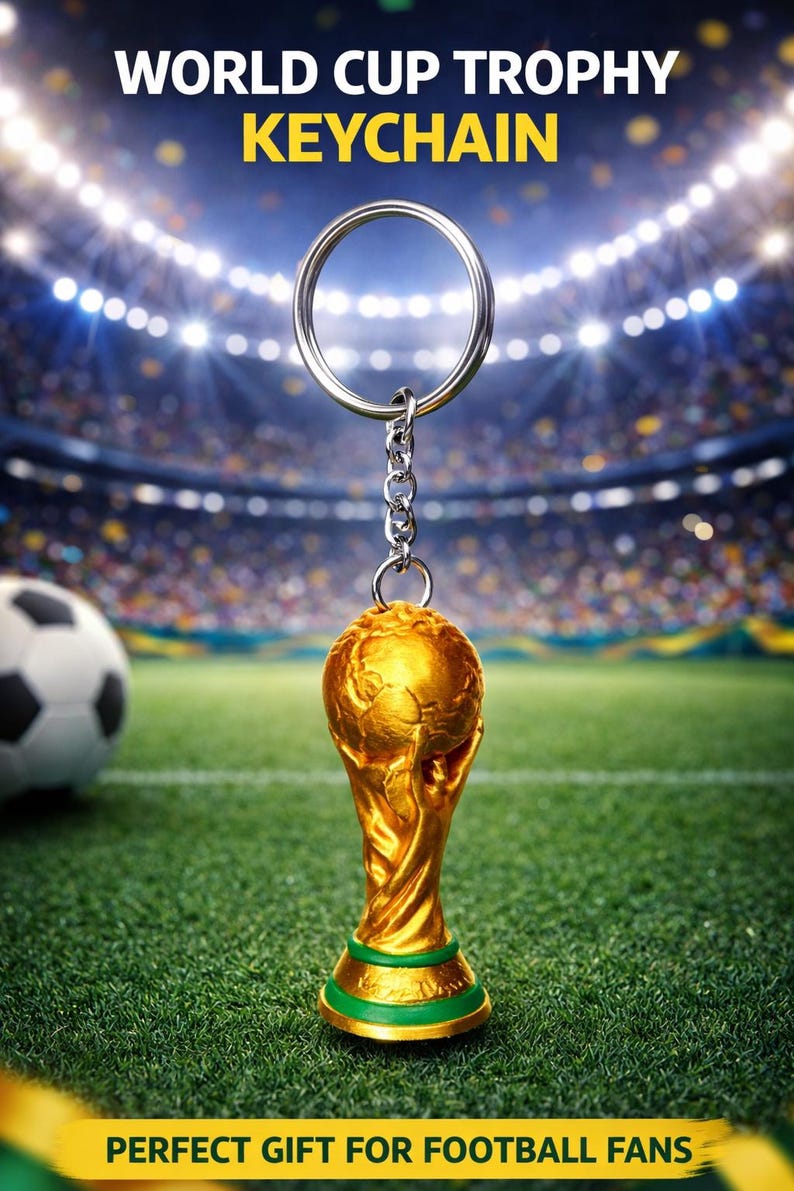 World Cup Trophy Keychain, Mini Soccer Trophy Keychain, Football Fan ...