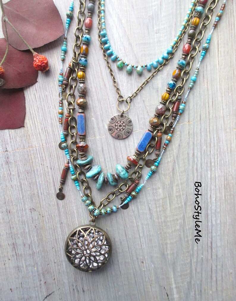 Bohemian Rhapsody Boho Style Me Colorful Beaded Bohemian Necklace