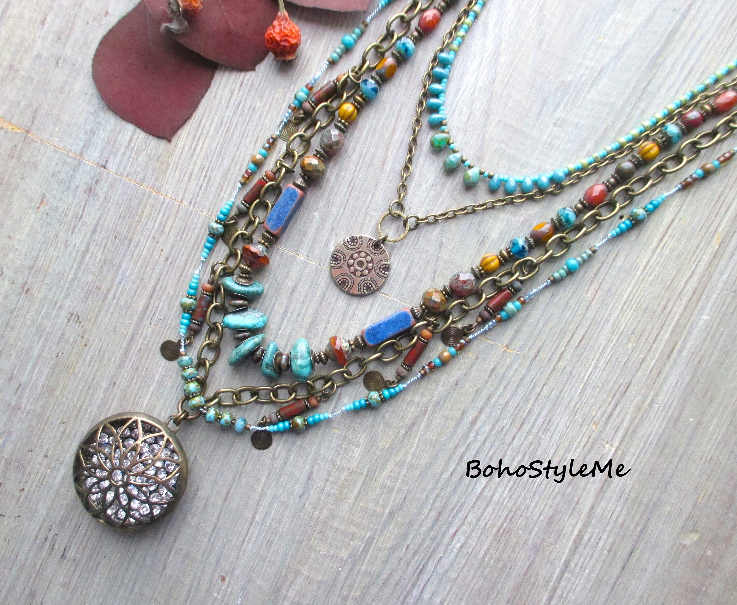 Bohemian Rhapsody Boho Style Me Colorful Beaded Bohemian Necklace
